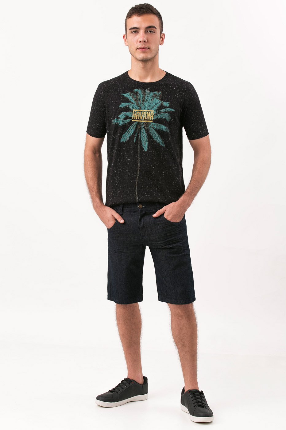 Impecavel Moda Masculina e Feminina - Bermuda Jeans Azul com ...