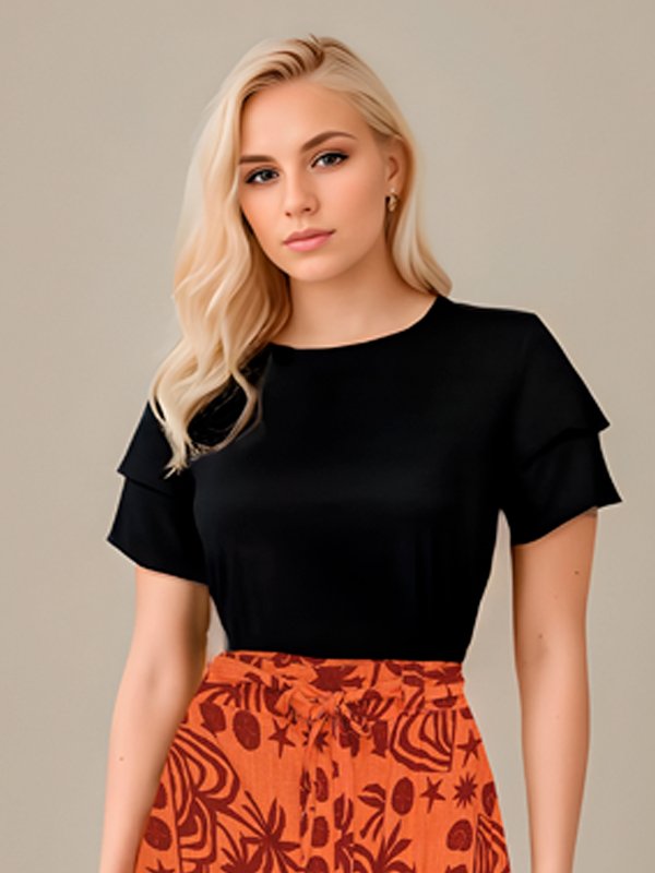 Impecavel Moda Masculina e Feminina - BLUSA COM MANGA CURT